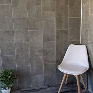 8mm Graphite Grey Tile Effect Wall Panel | Easy Panels