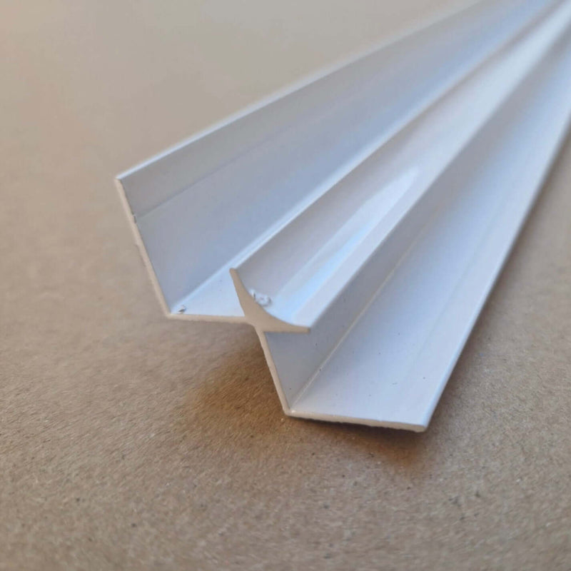 10mm White Aluminium Internal Corner Trim | Easy Panels