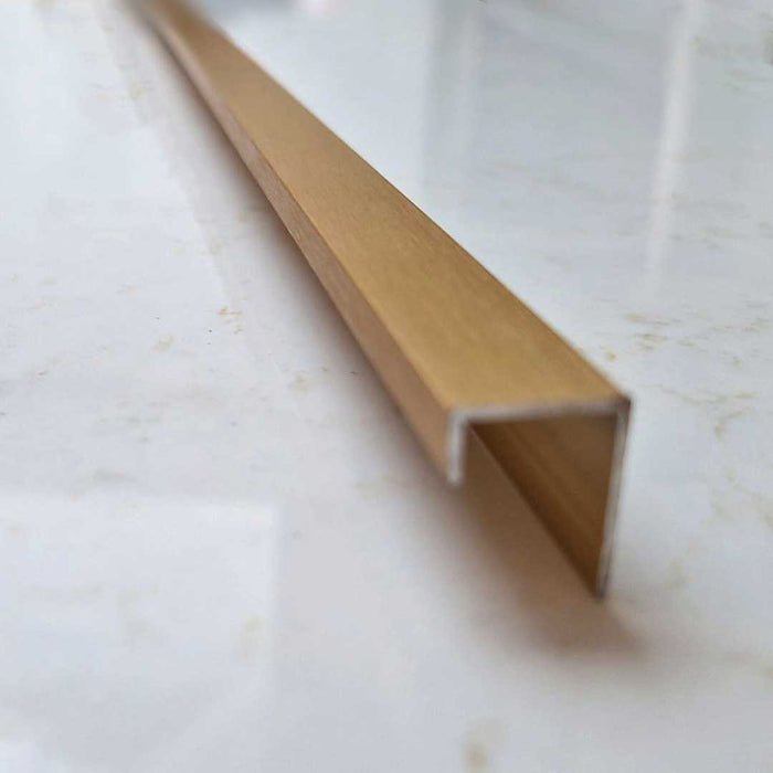 10mm Brushed Gold Aluminium End Cap | Easy Panels