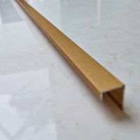 10mm Brushed Gold Aluminium End Cap | Easy Panels