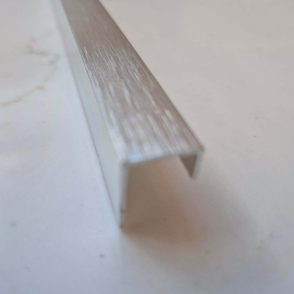 10mm Brushed Silver Aluminium End Cap | Easy Panels