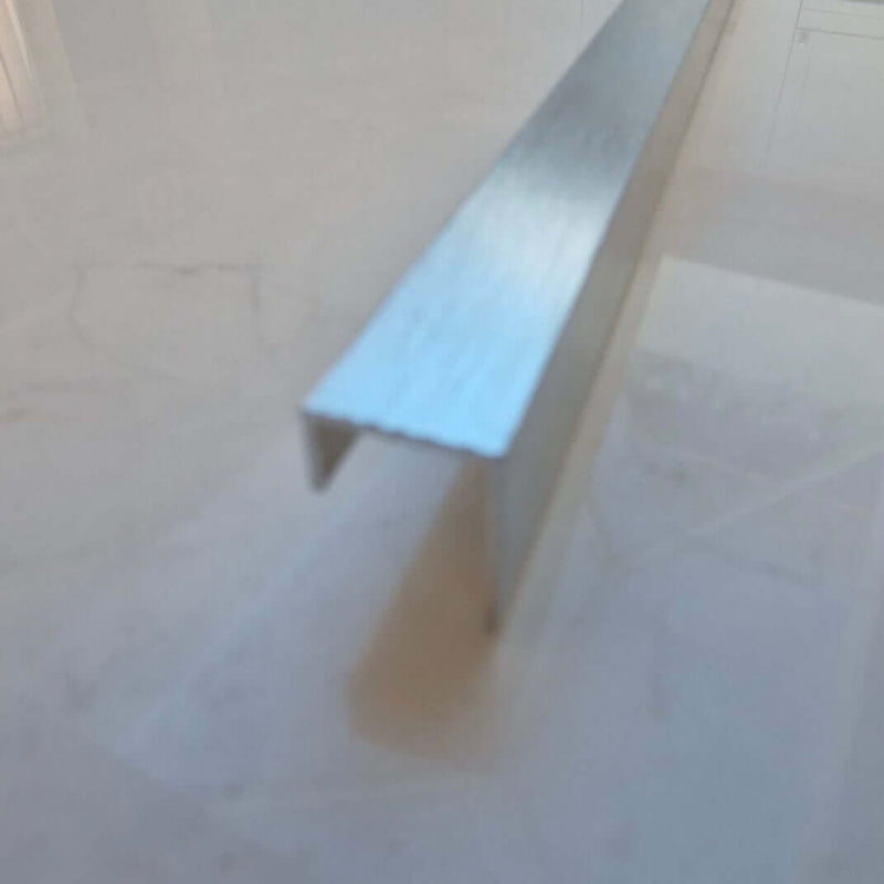 10mm Brushed Silver Aluminium End Cap | Easy Panels