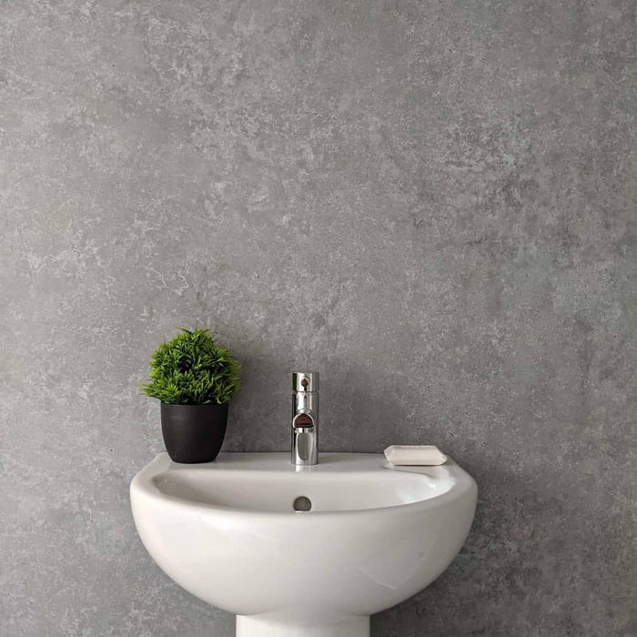 10mm Light Concrete Matt Shower Panel 1M x 2.4M | Easy Panels