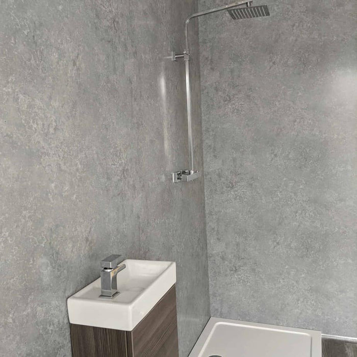 10mm Light Concrete Matt Shower Panel 1M x 2.4M | Easy Panels