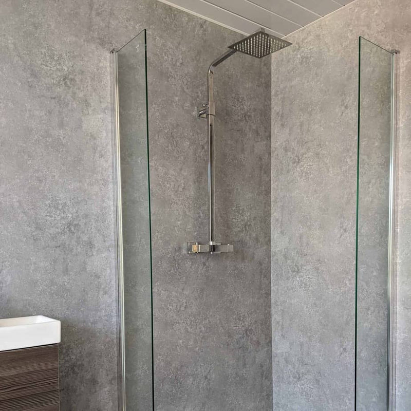 10mm Light Concrete Matt Shower Panel 1M x 2.4M | Easy Panels