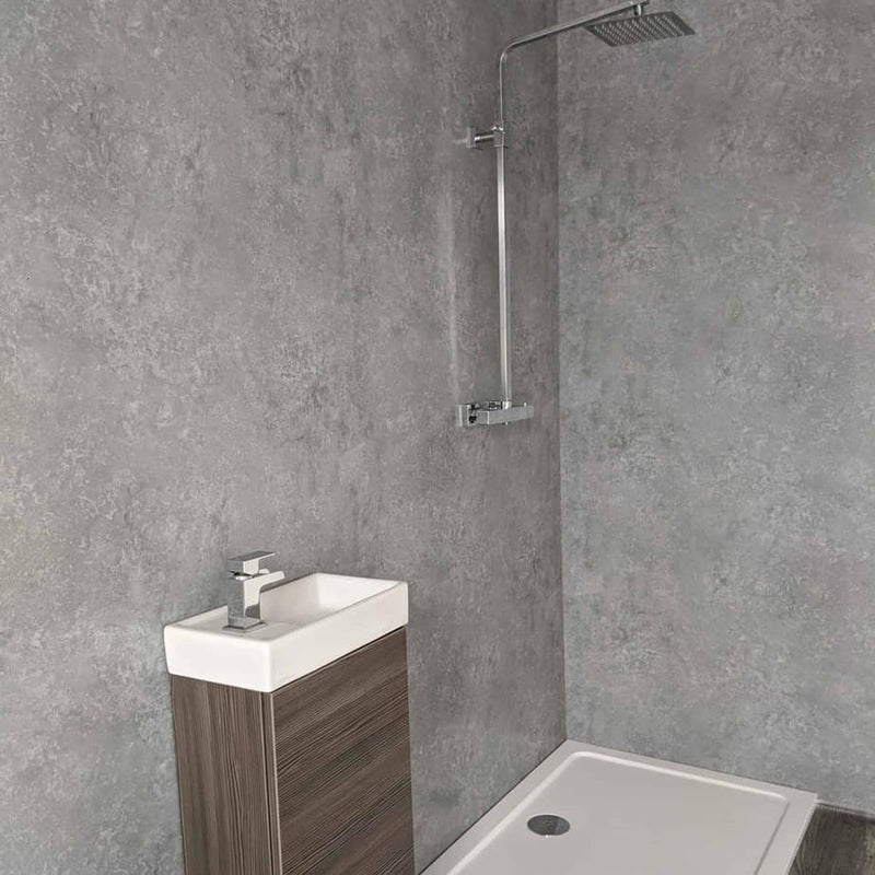 10mm Light Concrete Matt Shower Panel 1M x 2.4M | Easy Panels
