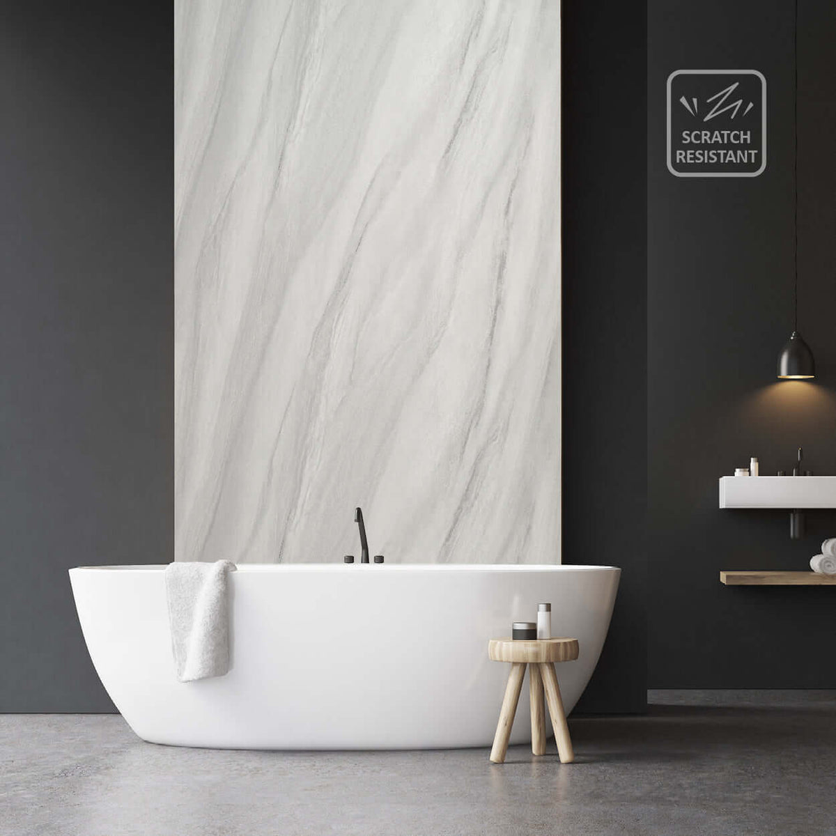 10mm Ocean Grey Ultra Matt Shower Panel 1M x 2.4M | Easy Panels
