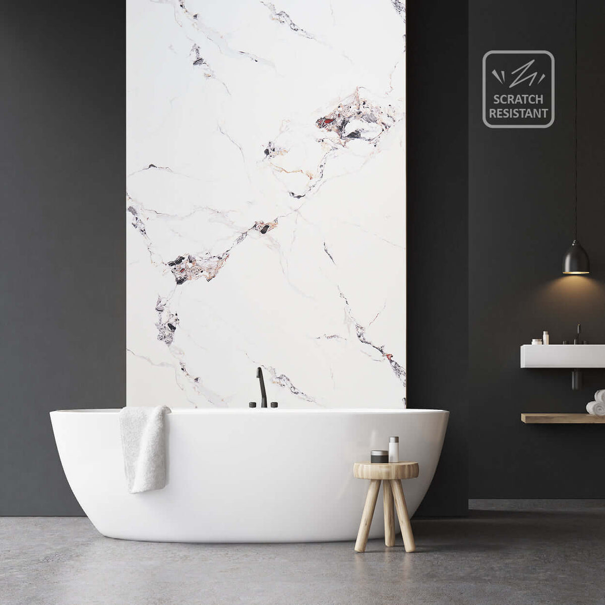 10mm Oro Gold Marble Ultra Matt Shower Panel | EASY PANELS