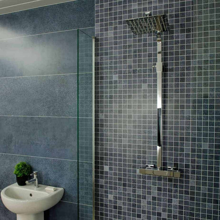 10mm Roman Blue Mosaic Shower Panel 1M x 2.4M | EASY PANELS