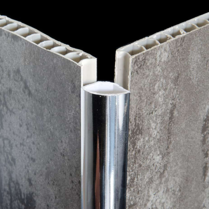18mm Chrome Internal Corner Quadrant Trim | Easy Panels