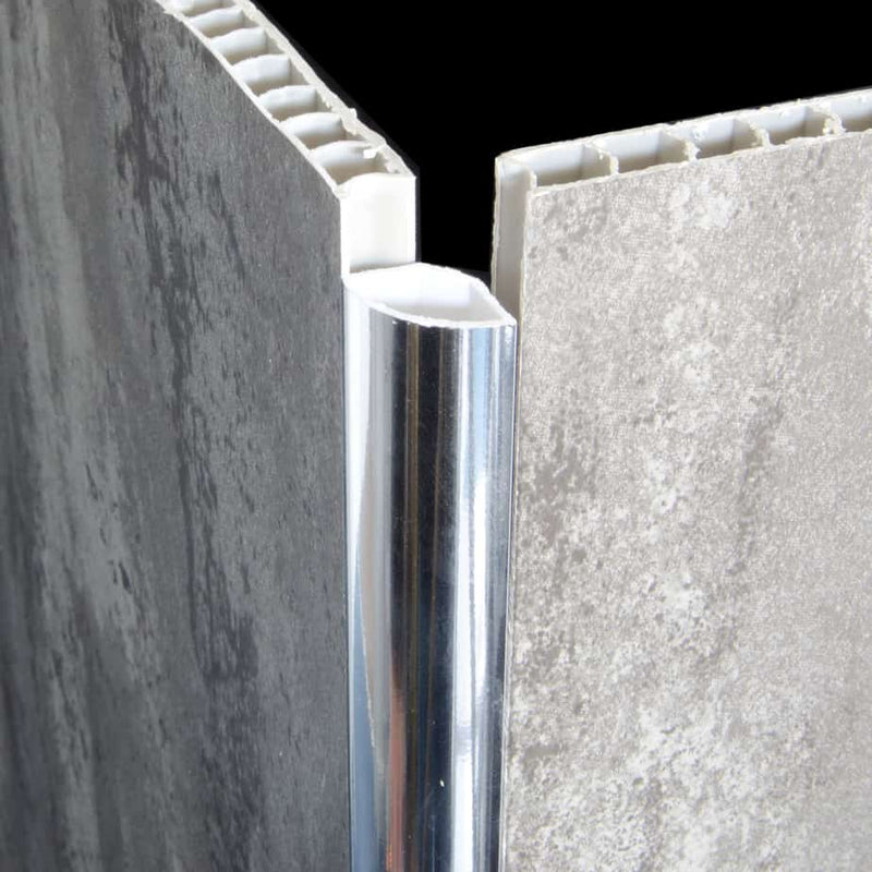 18mm Chrome Internal Corner Quadrant Trim | Easy Panels