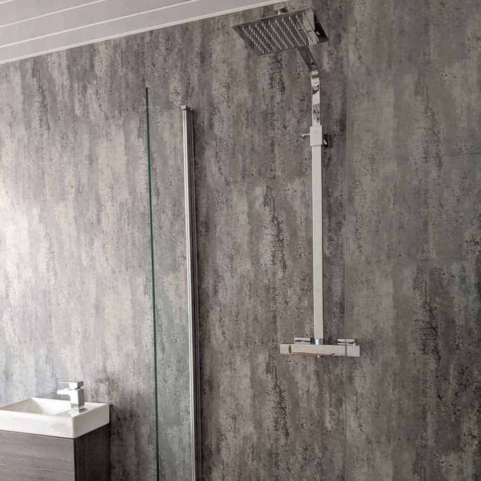 10mm Polished Concrete Matt Shower Panel 1M x 2.4M | Easy Panels