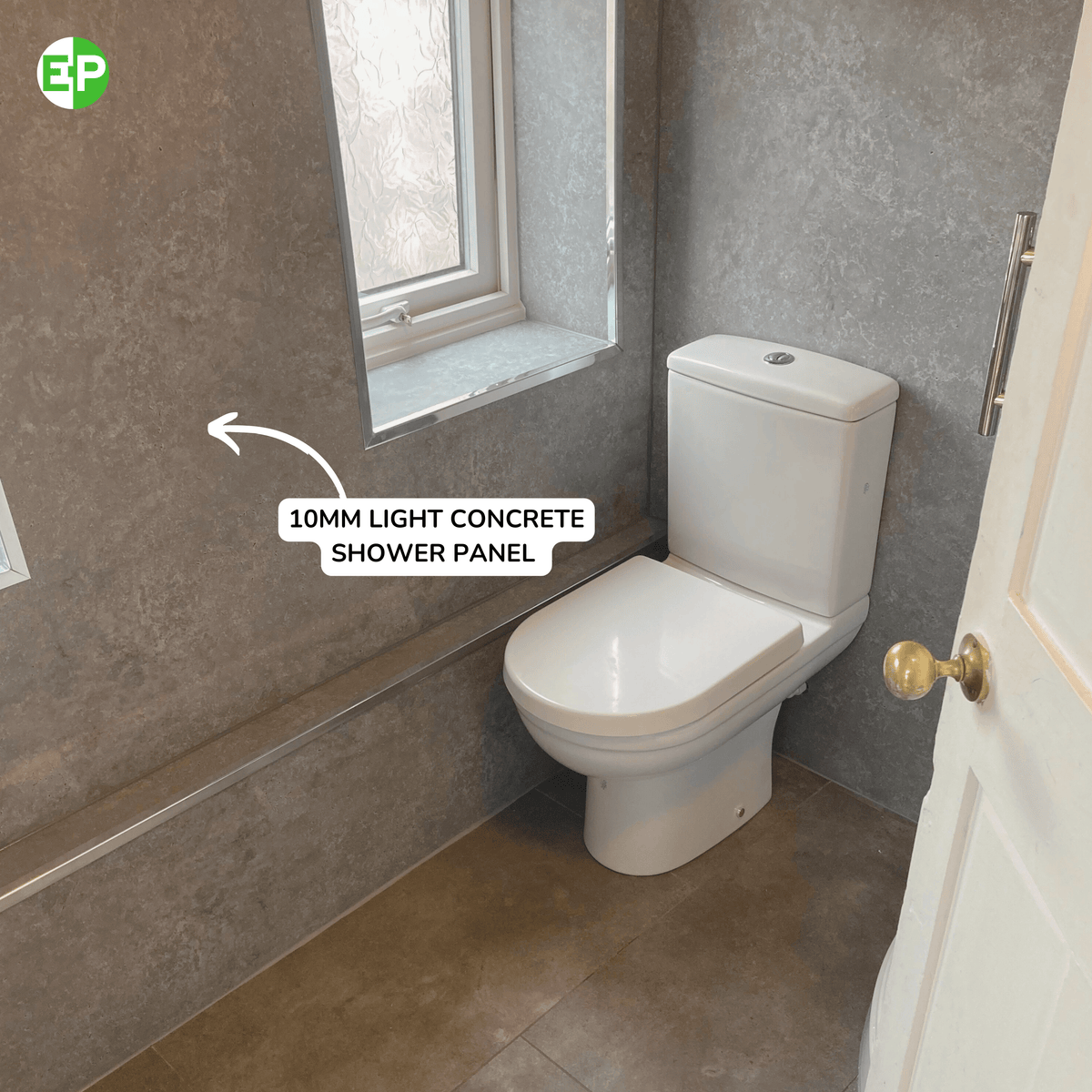 10mm Light Concrete Matt Shower Panel 1M x 2.4M | Easy Panels