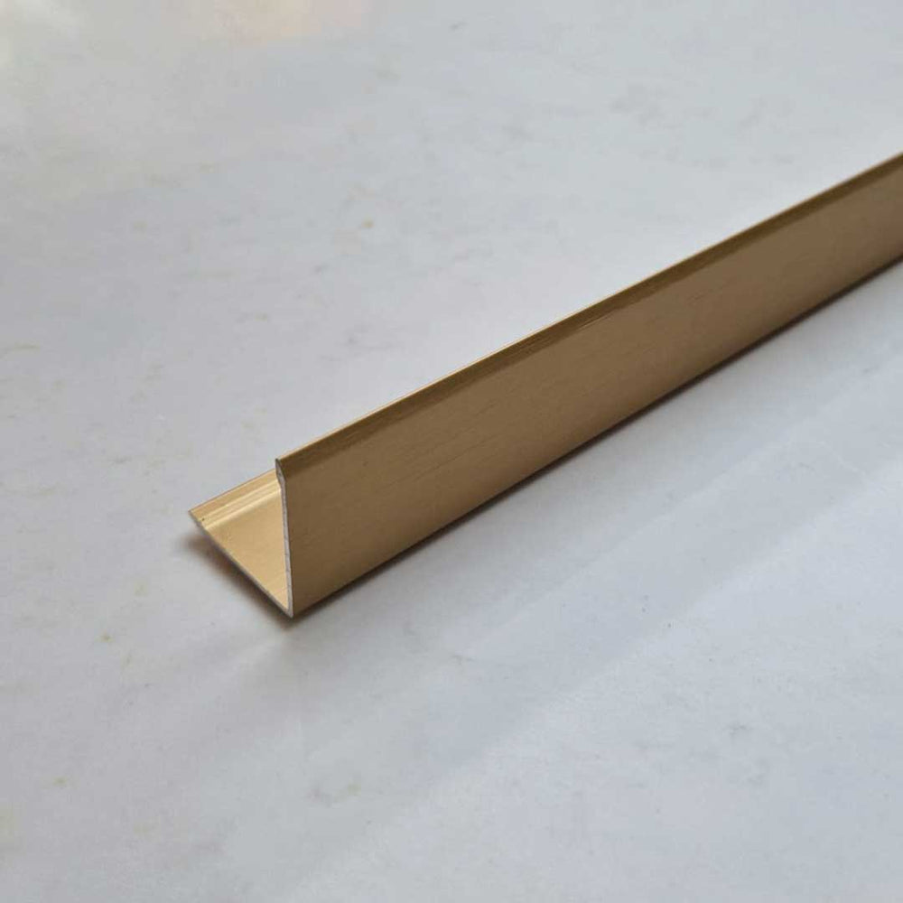 25mm x 25mm Brushed Gold Aluminium Angle | Easy Panels