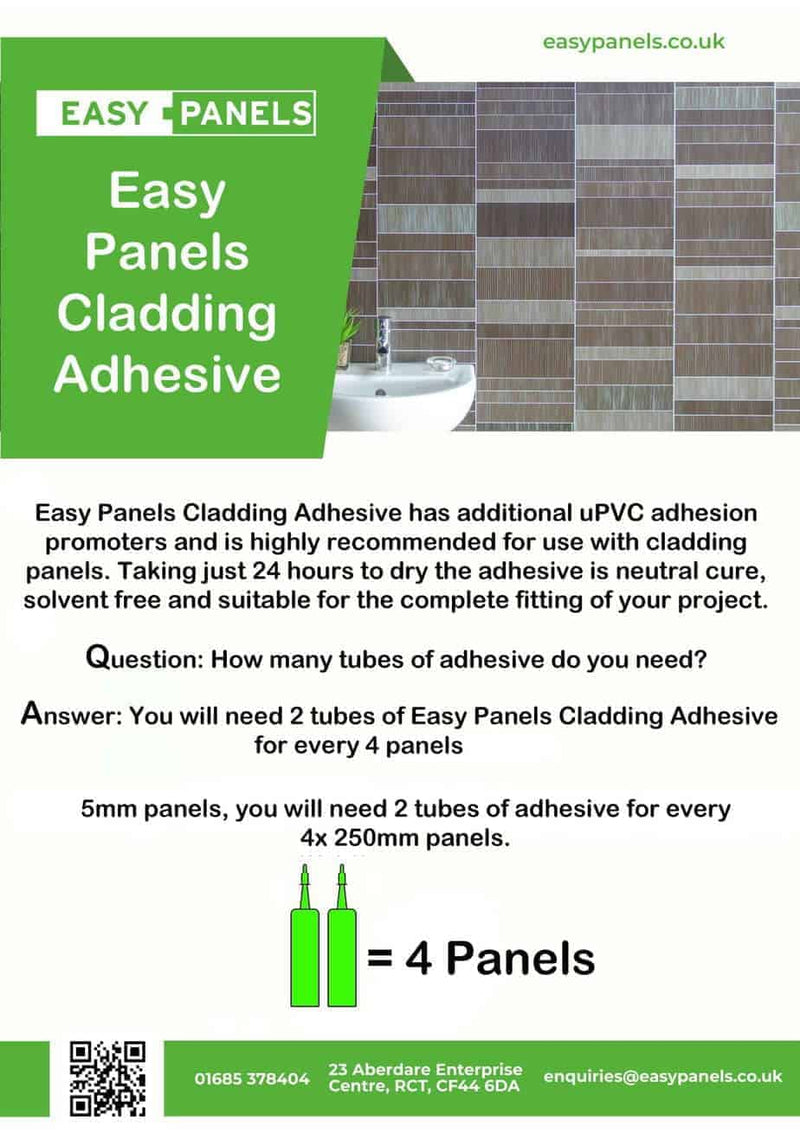 8mm White With 2 Chrome Strip Wall Panel | EASY PANELS