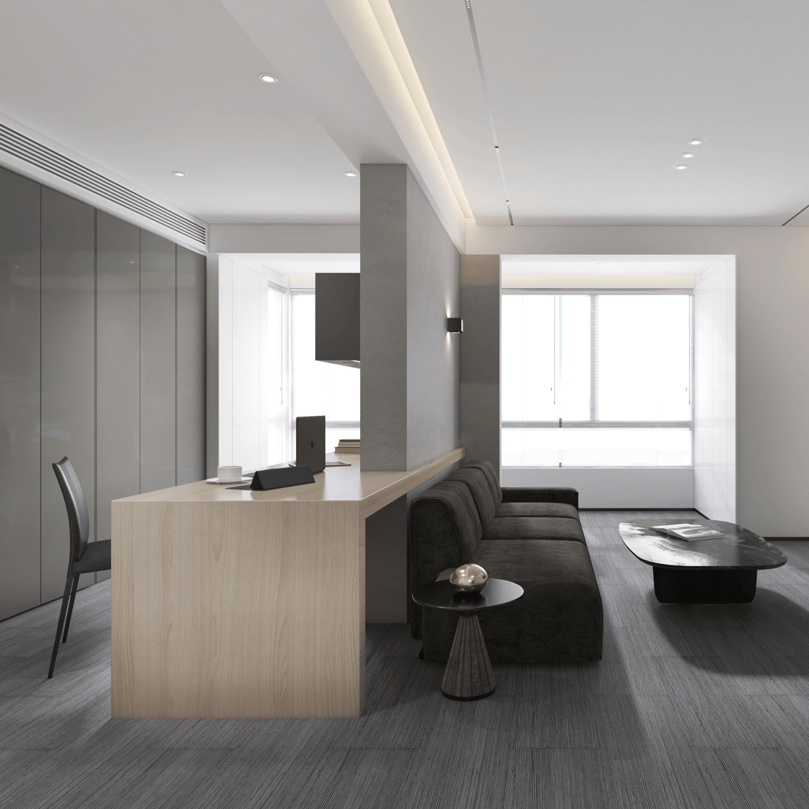 Grey Linen Vinyl Click Flooring per pack of 8 | EASY PANELS