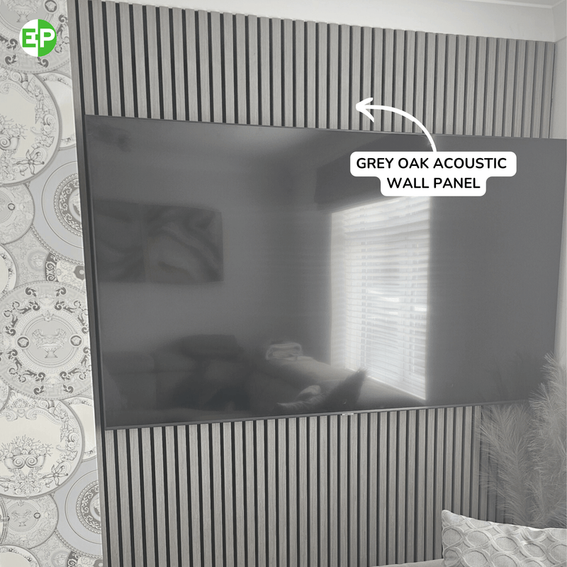 Grey Oak Acoustic Wall Panel | Easy Panels