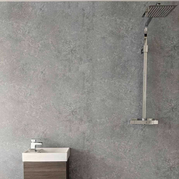 10mm Light Concrete Matt Shower Panel 1M x 2.4M | Easy Panels