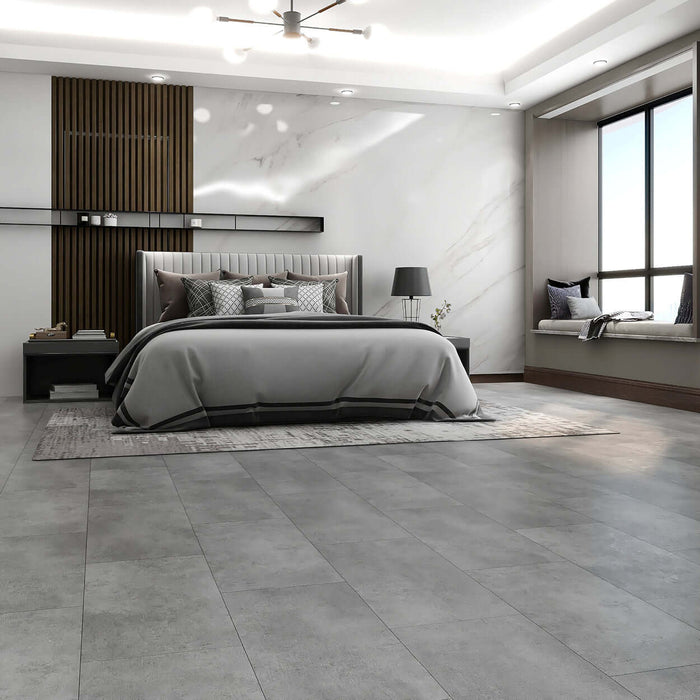 Light Concrete Vinyl Click Flooring | EASY PANELS