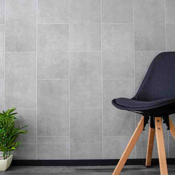 8mm Modern Grey Tile Effect Wall Panel 2.6M | Easy Panels