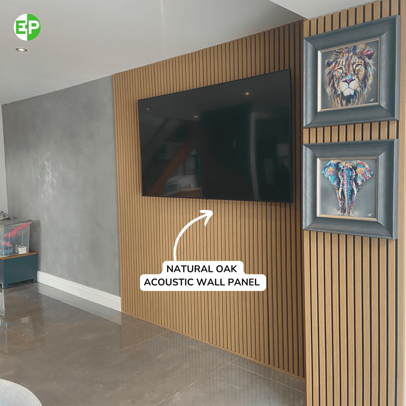 Natural Oak Acoustic Wall Panel | Easy Panels
