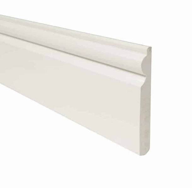 95mm x 2500mm White Taurus Skirting Board 2.5M