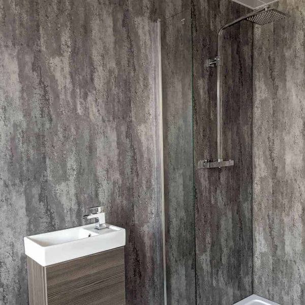 10mm Polished Concrete Matt Shower Panel 1M x 2.4M | Easy Panels