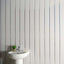 8mm White With 2 Chrome Strip Wall Panel | EASY PANELS