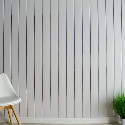 8mm White With 2 Chrome Strip Wall Panel | EASY PANELS