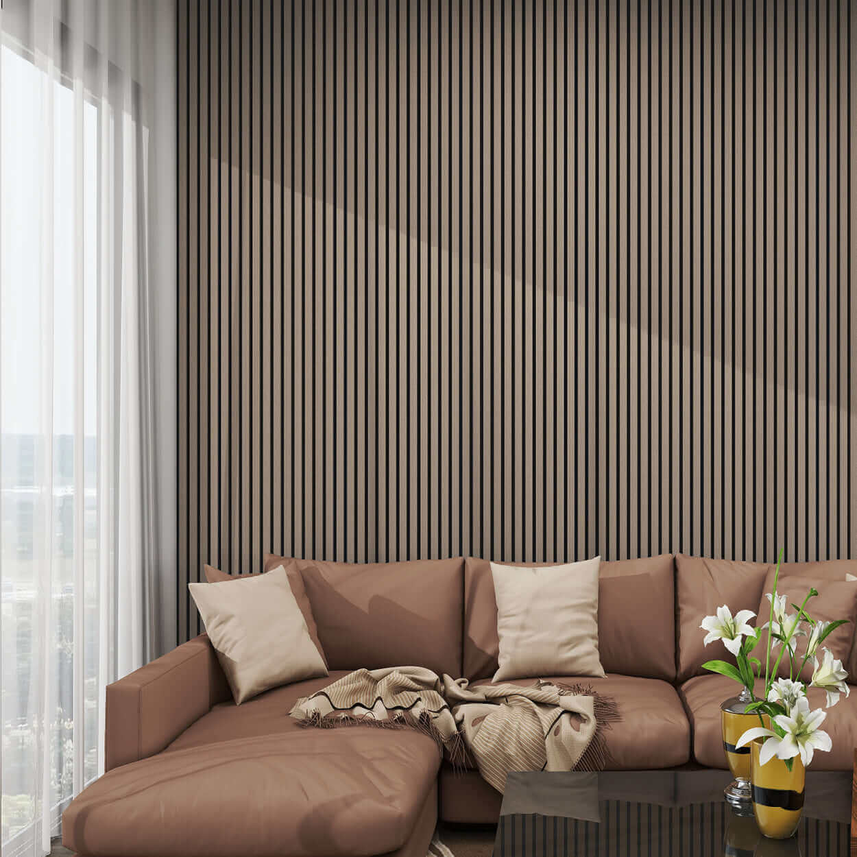 Walnut Acoustic Wall Panel | Easy Panels