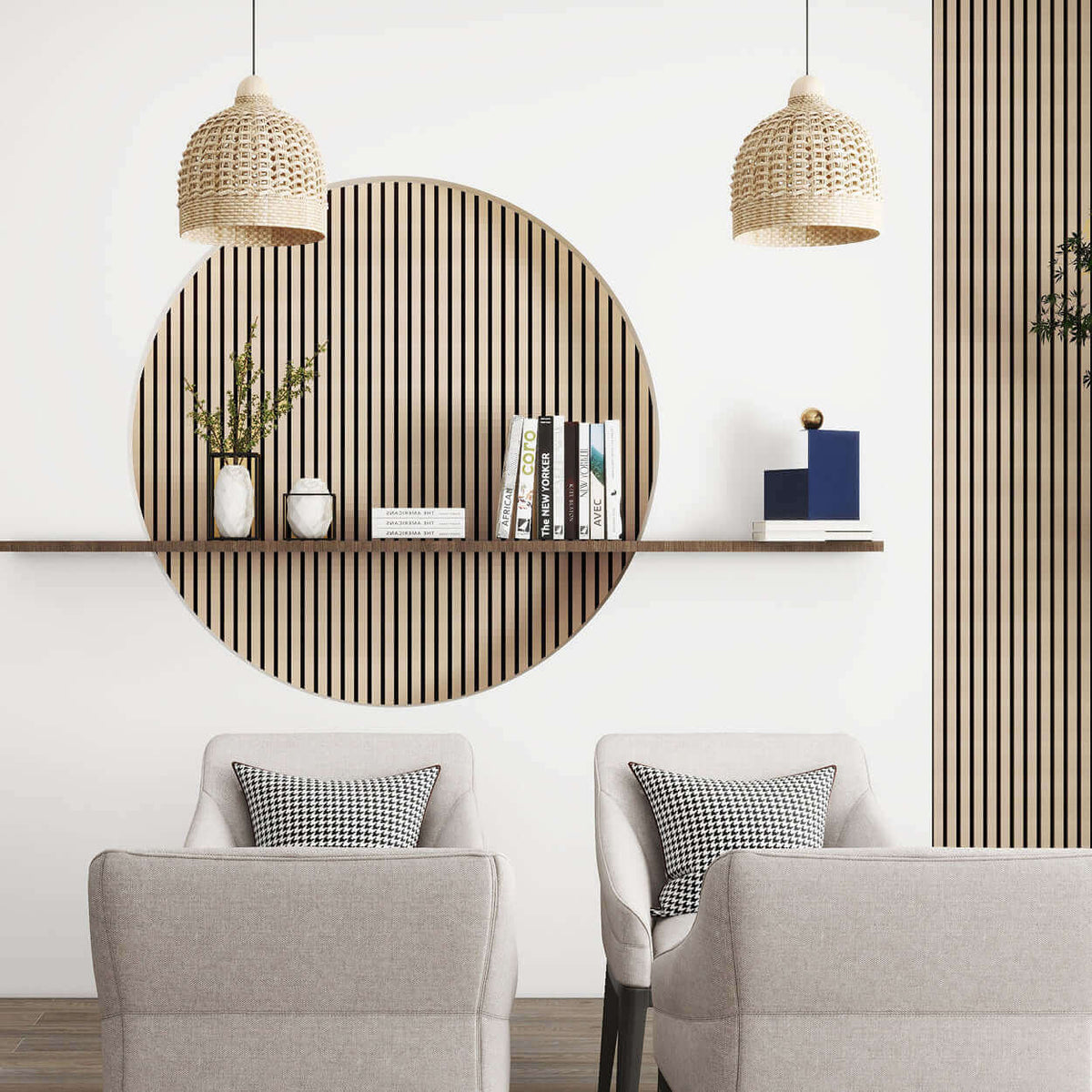 White Ash Acoustic Wall Panel | EASY PANELS