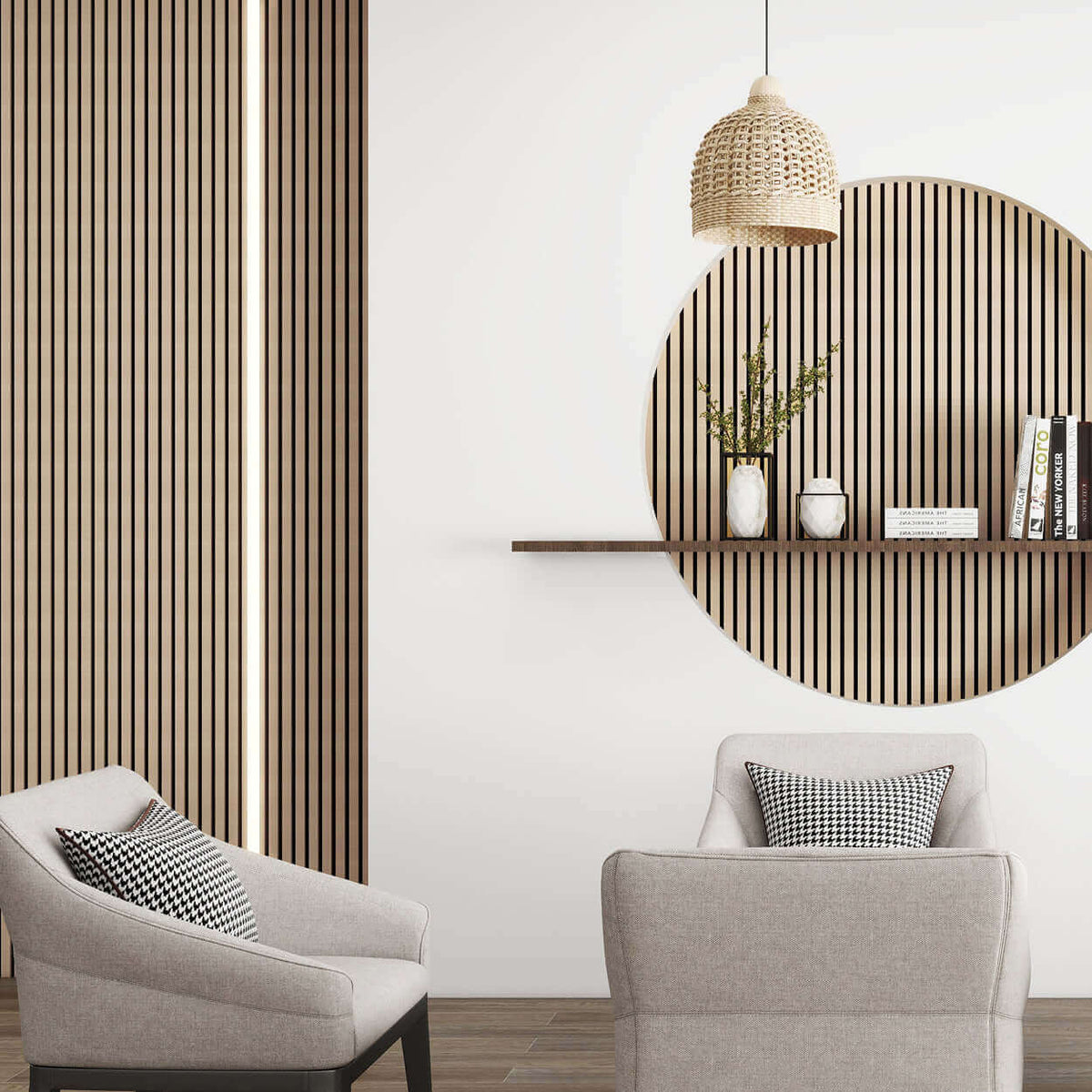 White Ash Acoustic Wall Panel | Easy Panels